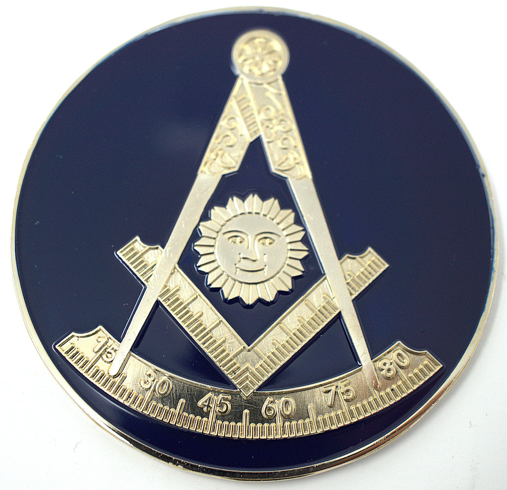 Past Master Dark Blue & Gold Car Emblem – Mason Square Market