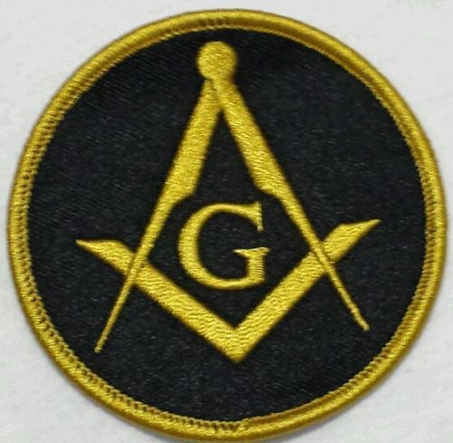 Freemason Masonic Iron on Patch Gold and Black round. – Mason Square Market