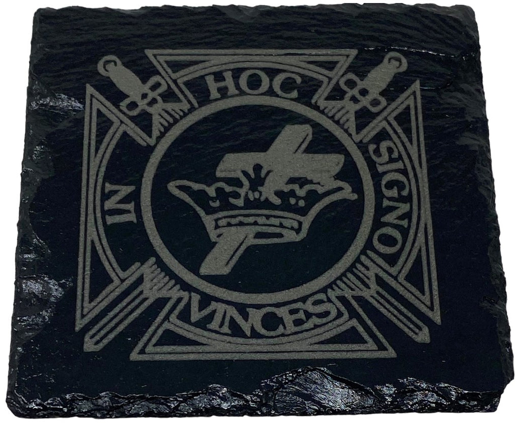Knights Templar Slate Coaster Set – Mason Square Market