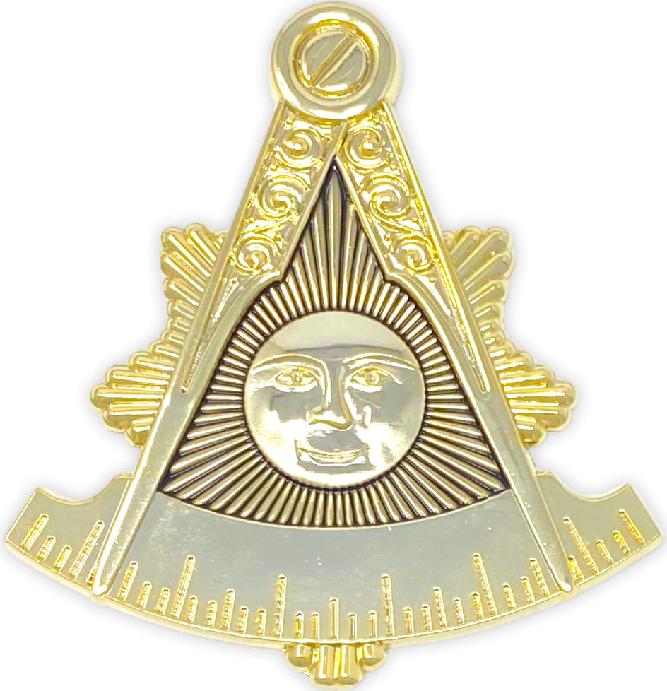 Past Master Cut-Out Car Emblem in Gold Tone – Mason Square Market