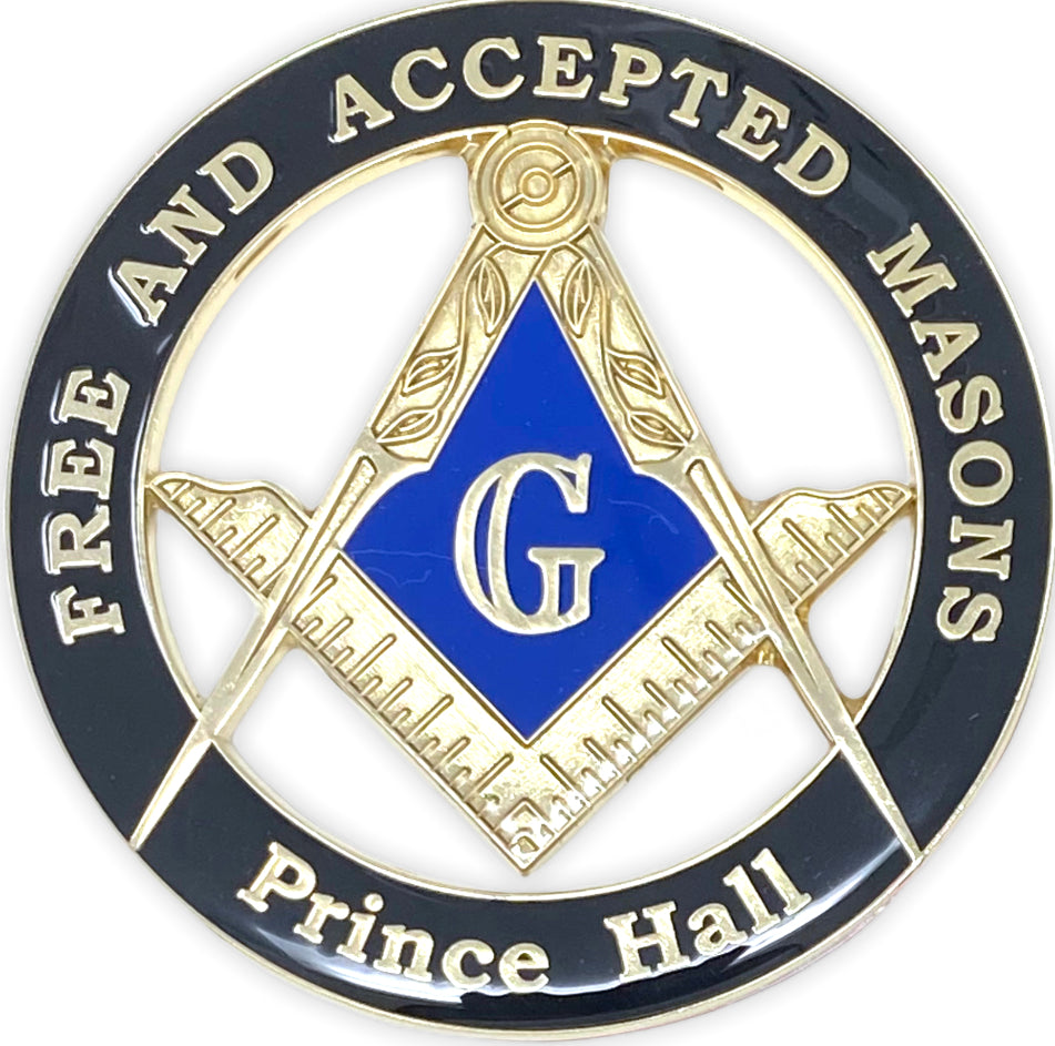 Prince Hall Affiliated Masonic Car Emblem in Black with Blue – Mason ...